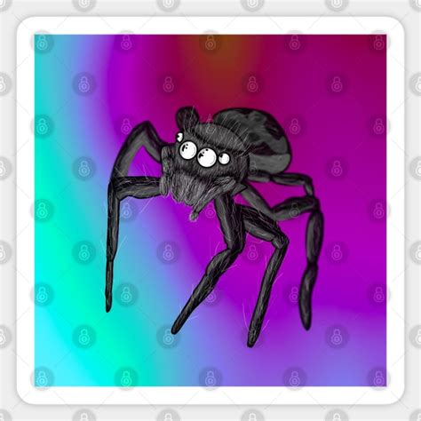 Jumping Spider Drawing V5 Jumping Spider Sticker TeePublic
