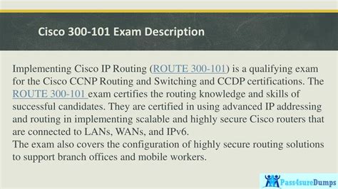 Ppt 300 101 Implementing Cisco Ip Routing Certification Exam