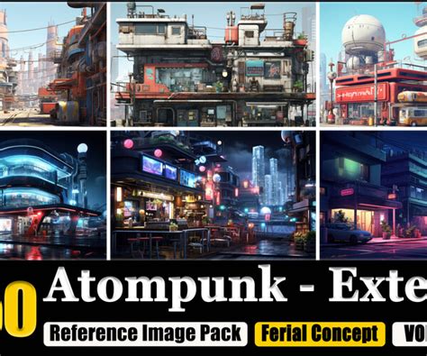 Artstation 350 Atompunk Exterior Reference Image Pack V 20 Artworks