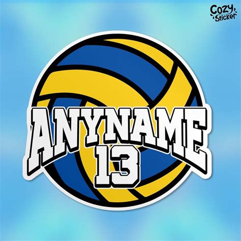 Personalized Custom Name Volleyball Sticker Player Team Number Mom Dad