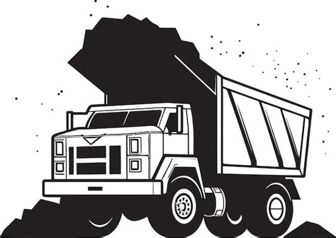 Dumping Dynamics Vector Art Celebrating Heavy Truck Performance
