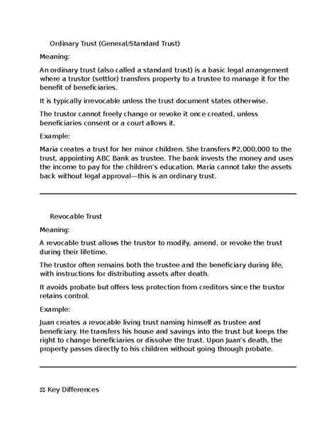 Revocable And Irrevocable Trusts Key Differences Explained Studocu