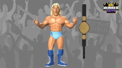 2025 Major Big Rubber Guys Ric Flair With Blue Trunks Wrestling