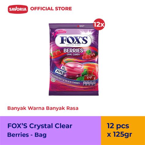 Foxs Oval Candy Berries Bag Permen Rasa Beri 12 Pcs X 125g Lazada