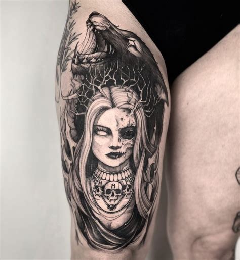 Tatuagem Hela Mitologia Nórdica Norse Mythology Tattoo Mythology