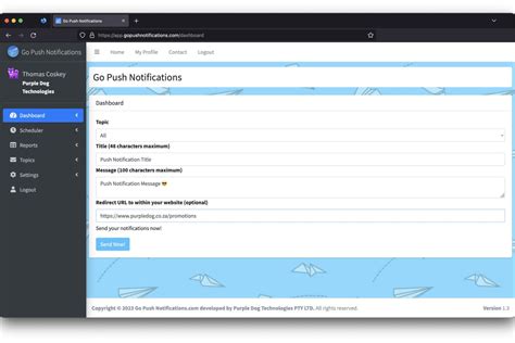 portal go push notifications