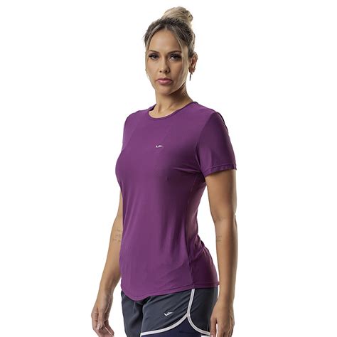 Camiseta Feminina De Gola Careca Conforto E Qualidade Em 100 Poliamida