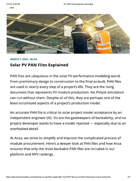 pv module pan file details pdf