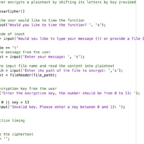 11 Program For Caesar Cipher Download Scientific Diagram
