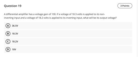 Solved Question Points A Differential Amplifier Has A Chegg