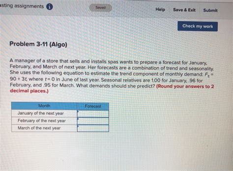 Solved Asting Assignments Saved Help Save And Exit Submit