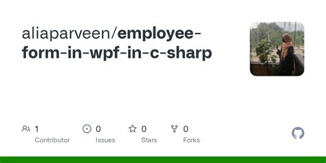GitHub Aliaparveen Employee Form In Wpf In C Sharp
