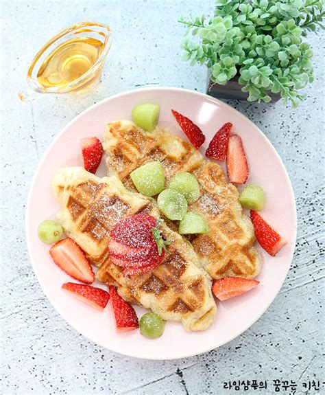 와플팬으로 크로플 만들기 크로플와플 크로와상생지 브런치 만들기 네이버 블로그