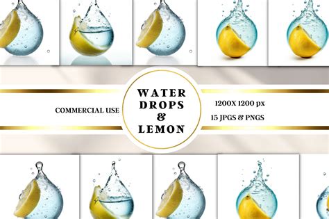 Water Drop Png 3d Water Drop With Lemon Graphic By Templatelabs