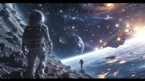 Premium Photo Space Exploration Scene