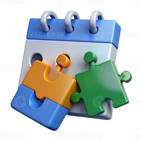 Calendar With Puzzle Pieces Scheduling And Planning 51325376 Png
