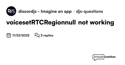 Trtcregionnull Not Working Discordjs Imagine An App