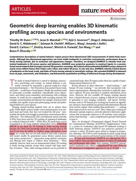 Geometric Deep Learning Enables 3d Kinematic Profiling Across Species