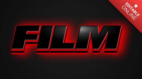 Film | Dark Red 3D | Text Effect Generator