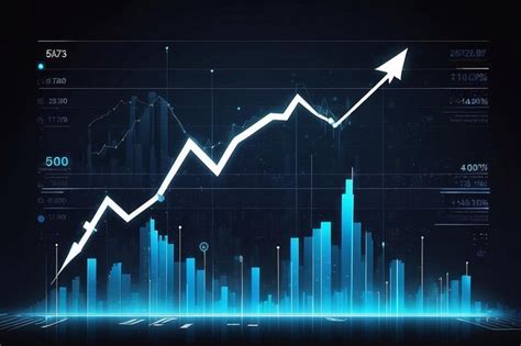 Premium Photo Futuristic Raise Arrow Chart Digital Transformation