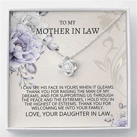 To My Mother In Law Mothers Day T Love Knot Necklace