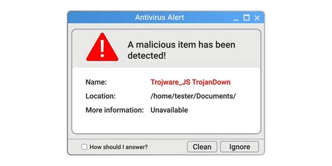 Warning Message On Computer Screen Malware Popup Notification Banner