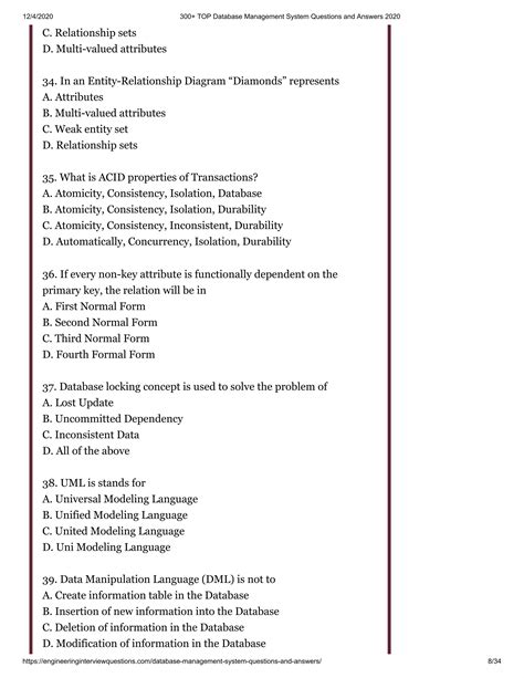 300 Top Database Management System Questions And Answers 2020 Pdf