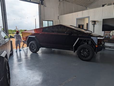 Flexishield Assassin Red Color Shift Ppf Wrapped Cybertruck Tesla Cybertruck Forum