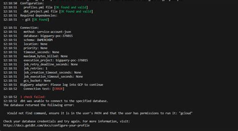 When Initial Project Getting Nontype Error Help Dbt Community Forum