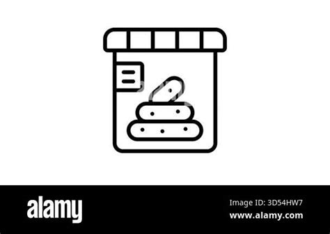 A Line Style Animated Icon Of Stool Sample Stock Video Footage Alamy