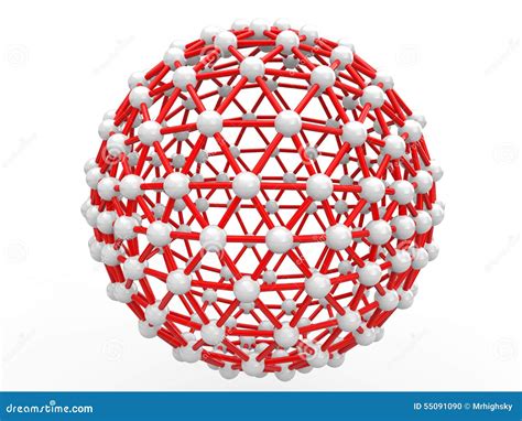 3d spherical scientific geometric structure stock illustration