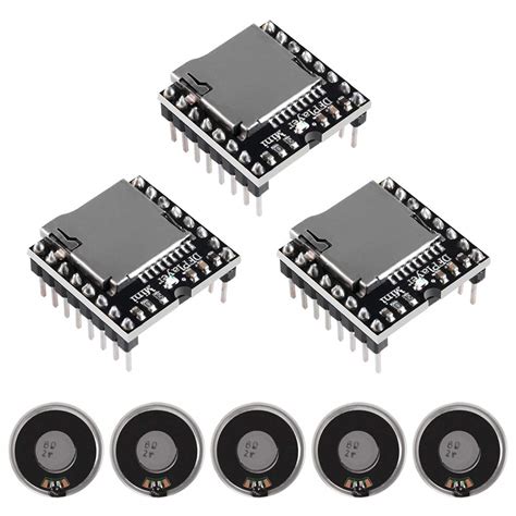 Buy 3pcs Mini Mp3 Player Audio Module With 5pcs Metal Shell Round
