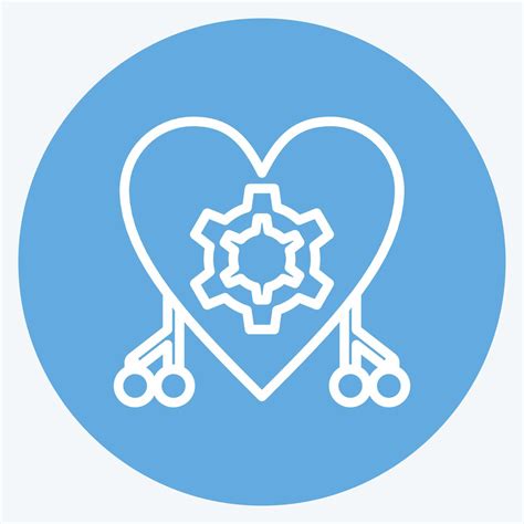 Icon Cybernetics Suitable For Data Analytics Symbol Blue Eyes Style Simple Design Editable