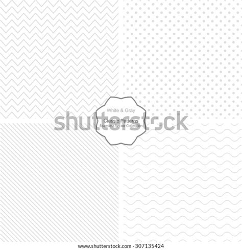 Collection Simple Vector Patterns Seamless Patterns Stock Vector Royalty Free 307135424