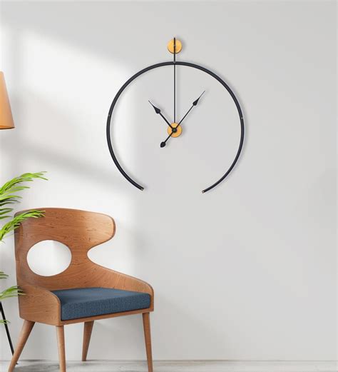 Buy Black Metal Analog Wall Clock By Craftter Online Modern Wall Clocks Decorative Wall