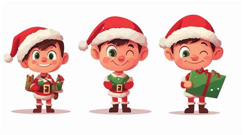 Santas Helper Cartoon Vector Illustration Premium Ai Generated Vector