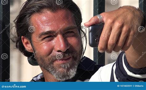 Handsome Spanish Male Selfie Stock Image Image Of Cellular Adult