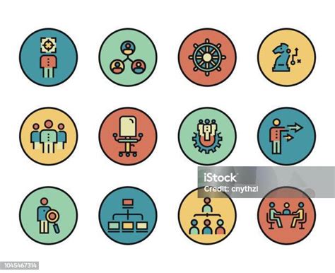 인적 자원 관리의 선 아이콘 세트입니다 현대 컬러 플랫 디자인 선형 그림 컬렉션입니다 스트로크 기호 팩의 벡터 개념을 설명 합니다 프리미엄 품질 웹 그래픽 자료입니다 개발에