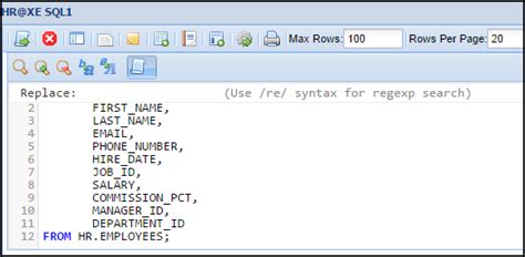DBHawk Online SQL Editor Find And Replace Feature