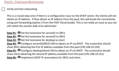 solved part3 configure networking verify and test