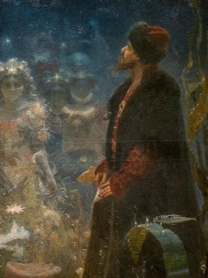 Sadko In The Underwater Kingdom Detail 1876 Oil On Canvas Giclee Print Ilya Efimovich