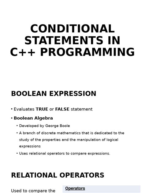 Week 9 Logical And Relational Operators Pdf Boolean Algebra