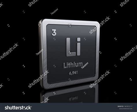 Lithium Li Element Symbol Periodic Table Stock Illustration 1467872117