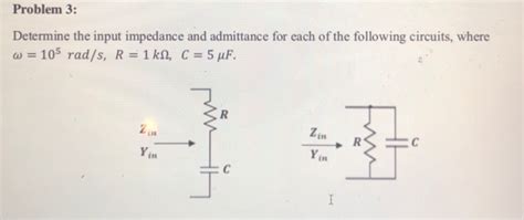 solved problem 3 determine the input impedance and