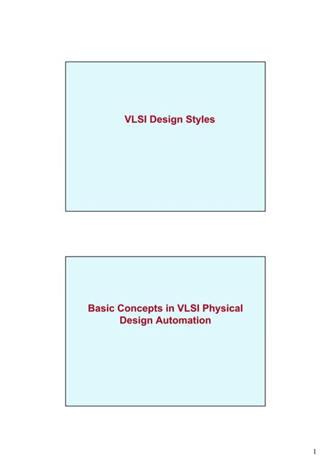 Vlsi Design Styles Pdf