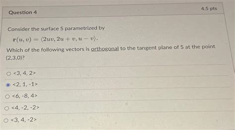 Solved Consider The Surface S Parametrized By Chegg
