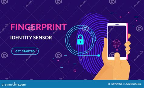 Fingerprint Identity Recognition Scan Scanner Scanning Solid Icon Infographics 5 Steps