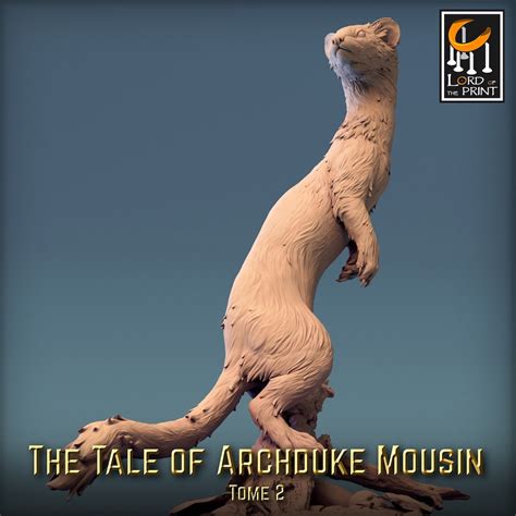 Weasel Stand Wild Premium Dnd Miniature Mini Unchained Resin 3d