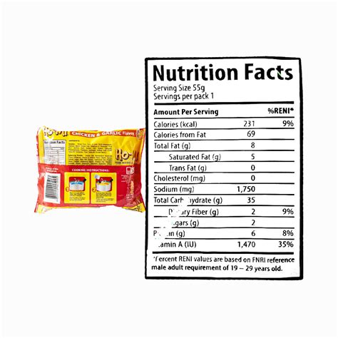 Homi Instant Mami Noodles Chicken And Garlic 55g