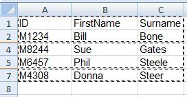 Copying Non Hidden Cells